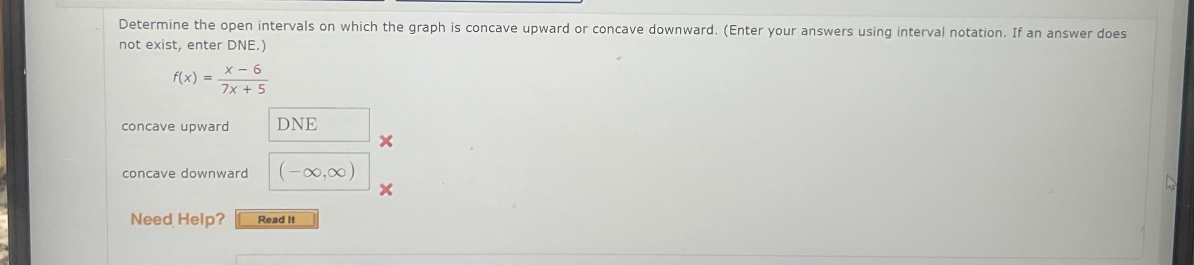 Solved Determine the open intervals on which the graph is | Chegg.com