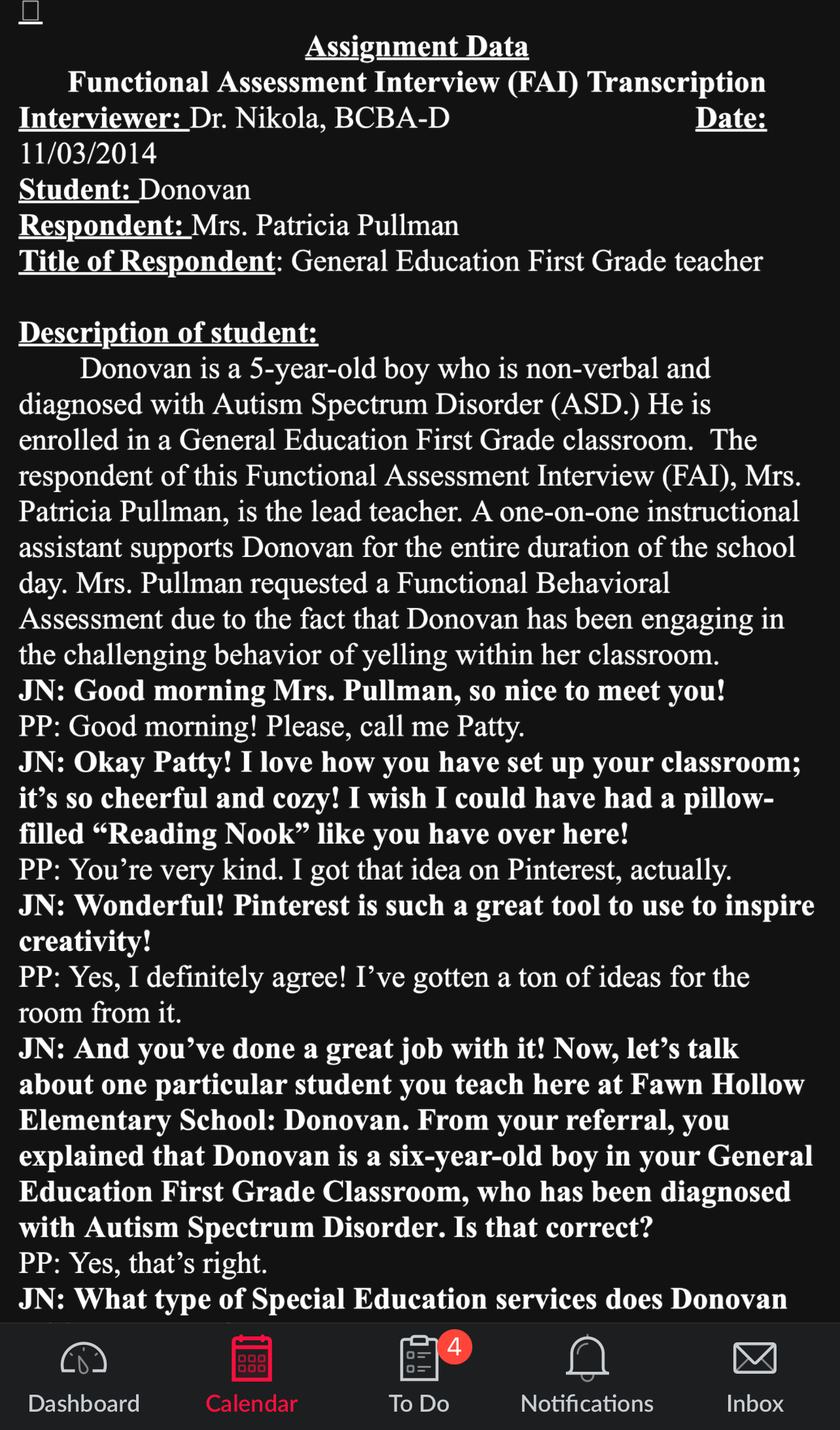 Solved Assignment DataFunctional Assessment Interview (FAI) | Chegg.com