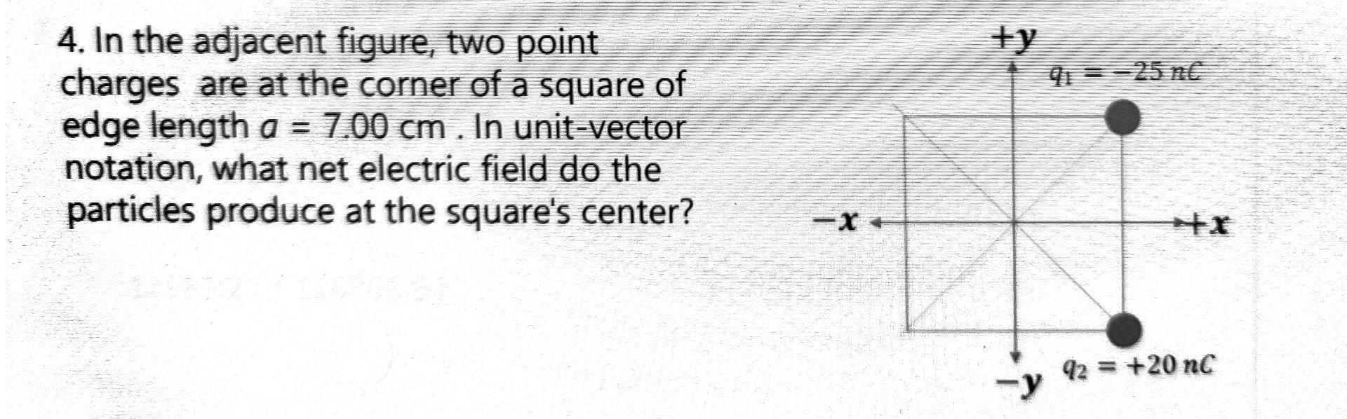 Solved In the adjacent figure, two point charges are at the | Chegg.com