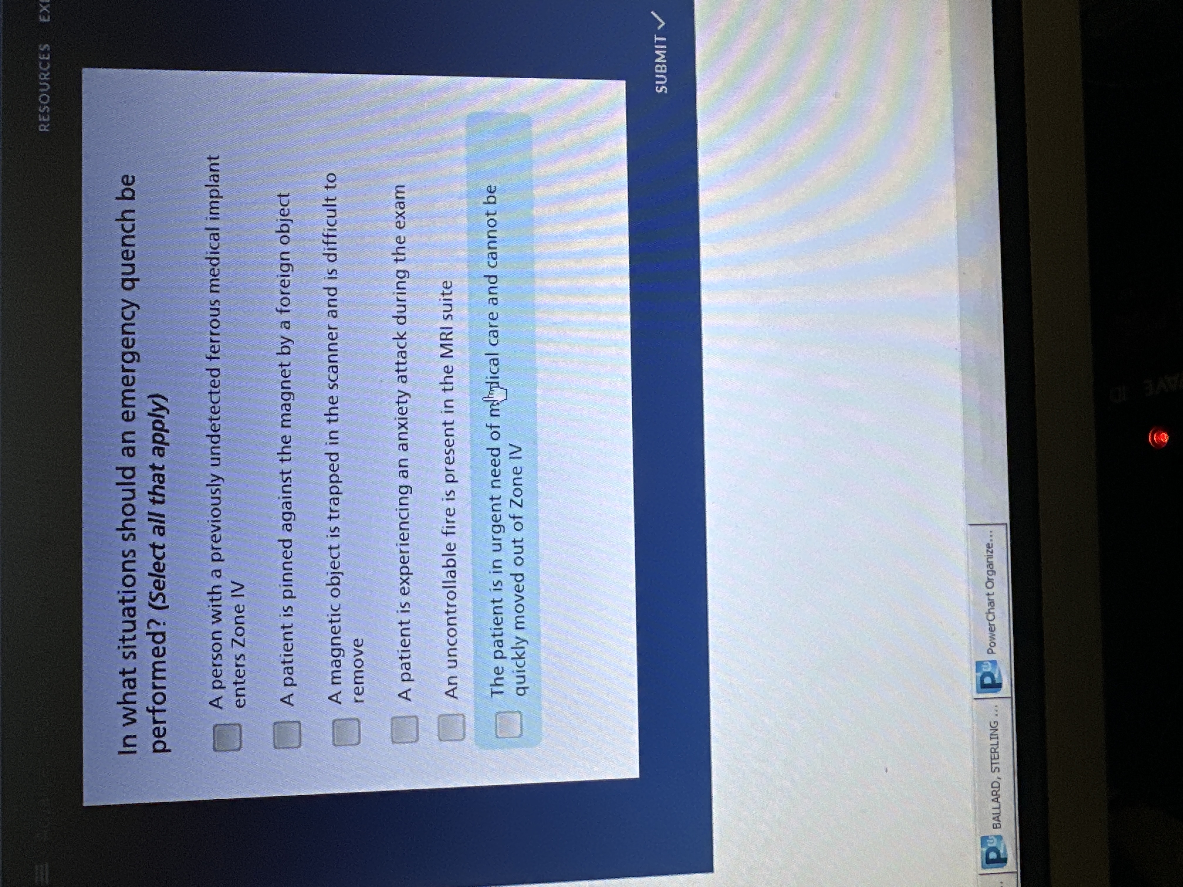 Solved In what situations should an emergency quench be | Chegg.com