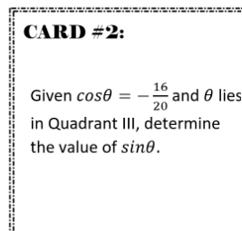 Solved code class="asciimath">CARD #2: Given cos\theta | Chegg.com