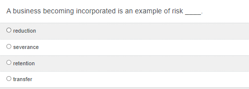 Solved A business becoming incorporated is an example of | Chegg.com