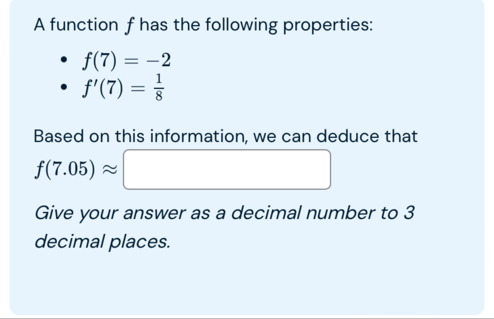 Solved A function f ﻿has the following properties: | Chegg.com