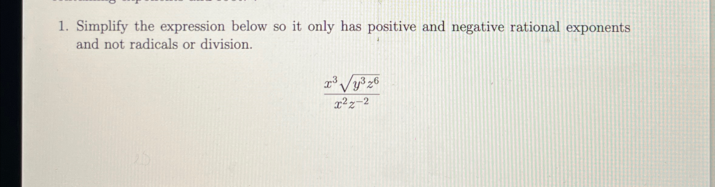 Solved Simplify the expression below so it only has positive | Chegg.com