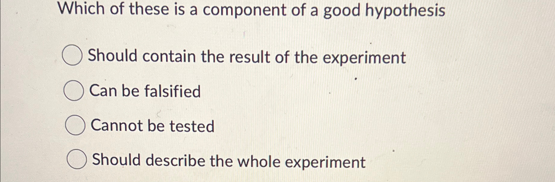 Solved Which of these is a component of a good | Chegg.com