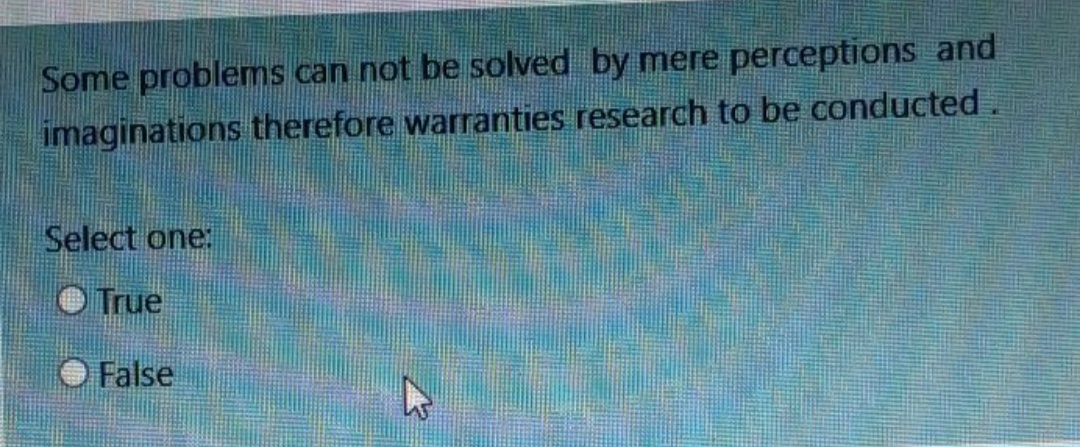 Solved Some problems can not be solved by mere perceptions | Chegg.com
