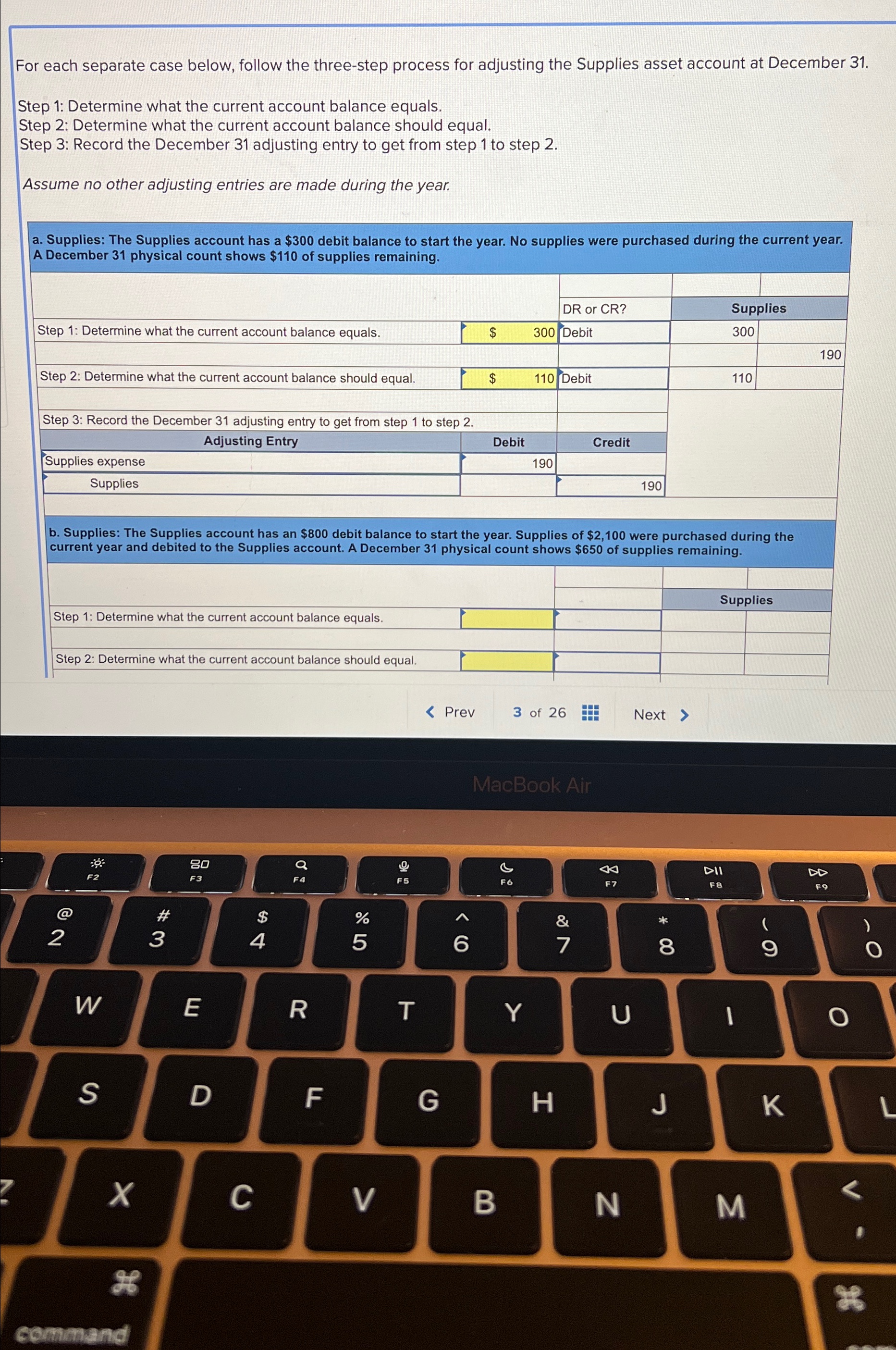 Solved For each separate case below, follow the three-step | Chegg.com
