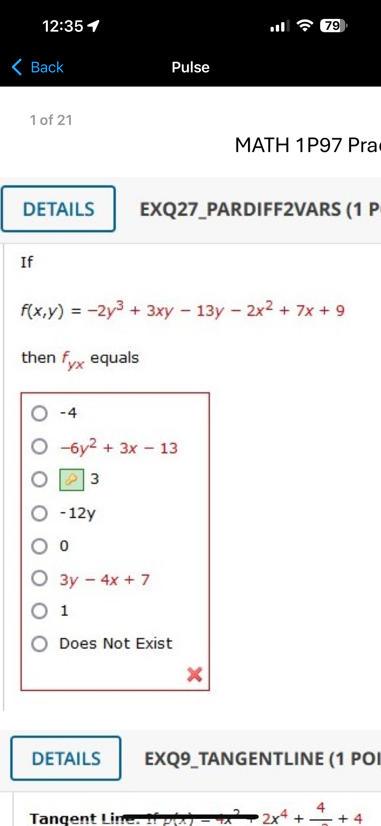 Solved Iff X Y 2y3 3xy 13y 2x2 7x 9then Fyx equals