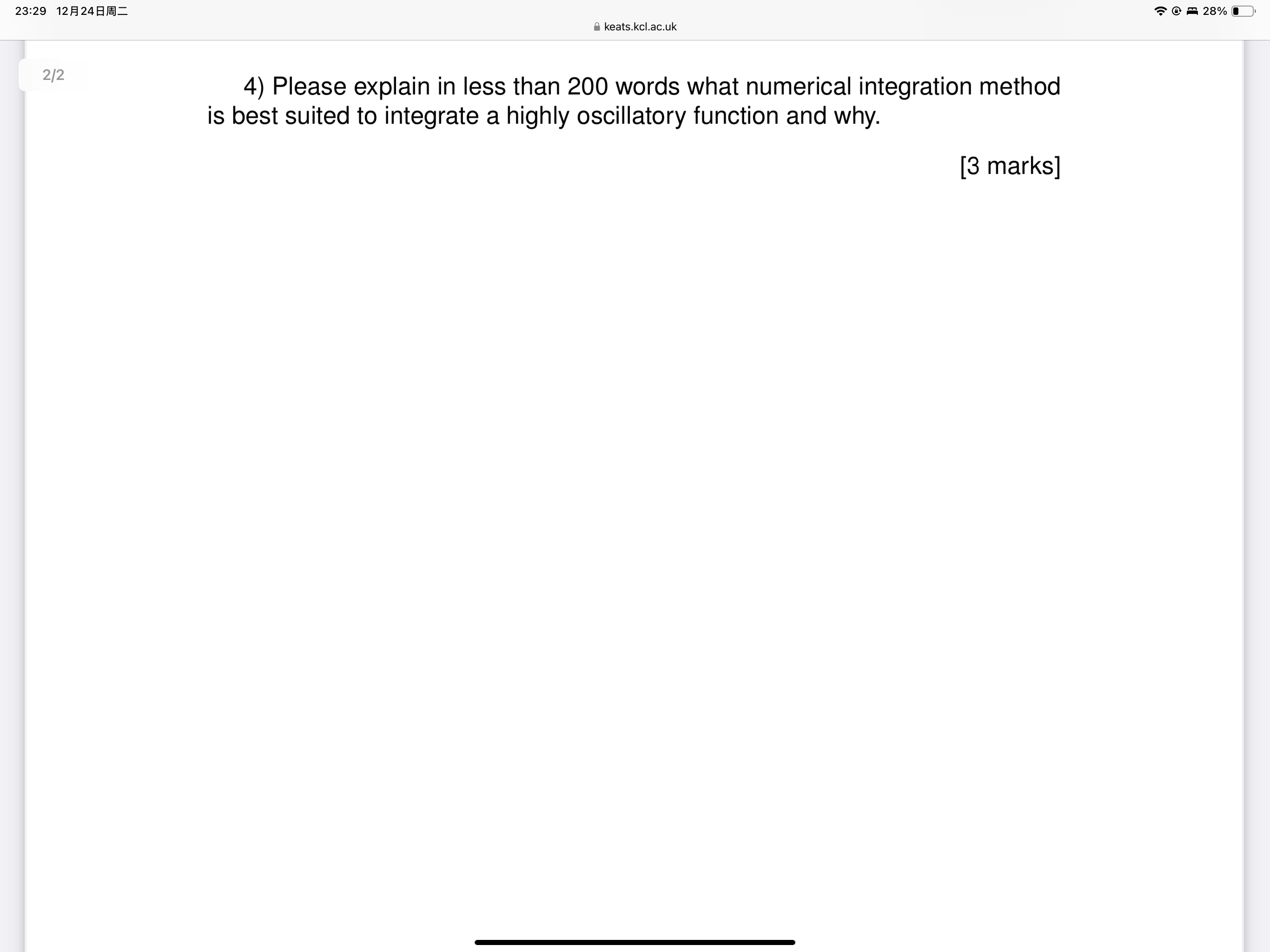 Solved 23:29 12月24日周二 ﻿keats.kcl.ac.uk 2/2 4) ﻿Please | Chegg.com