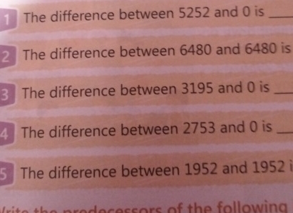 Solved The difference between 5252 ﻿and 0 ﻿is q, ﻿The | Chegg.com