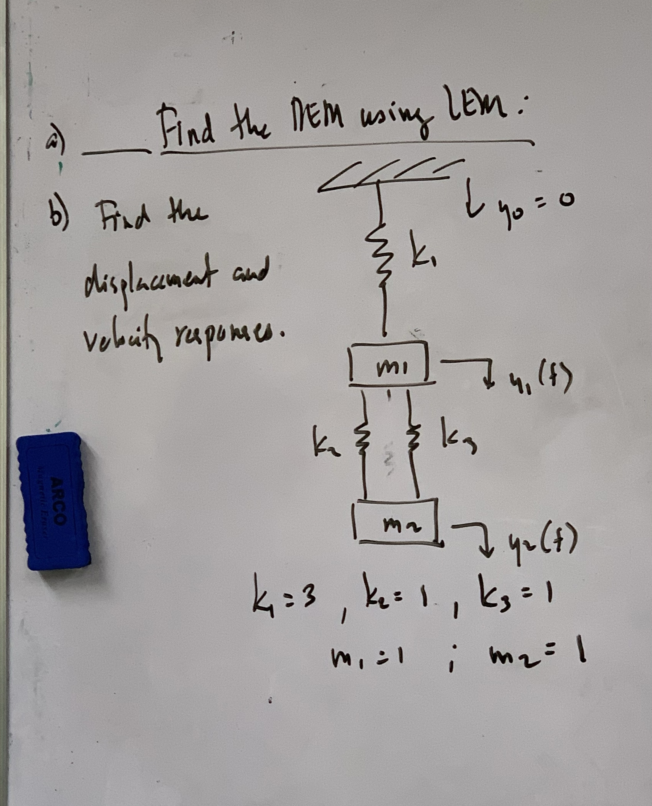 [Solved]: ga) Find the DEM using LEM: b) vebrit rapumes. mn