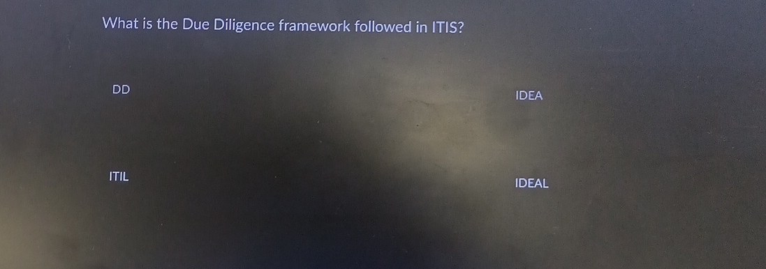 Solved What is the Due Diligence framework followed in | Chegg.com