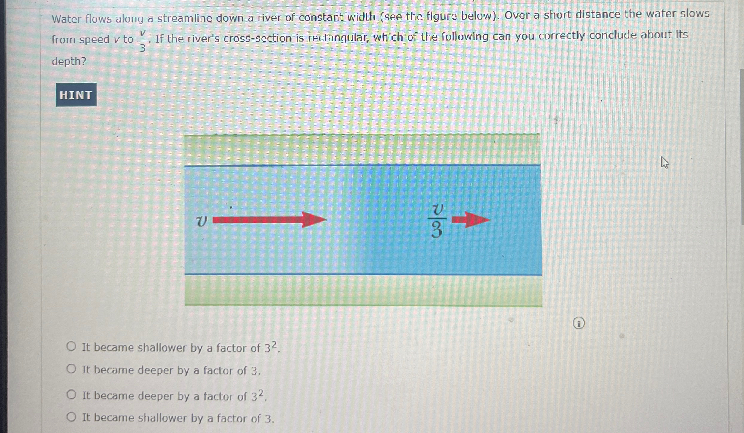 Solved Water flows along a streamline down a river of | Chegg.com