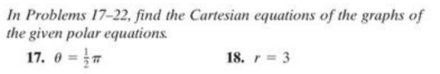Solved Find the Cartesian equations of the graphs ofthe | Chegg.com