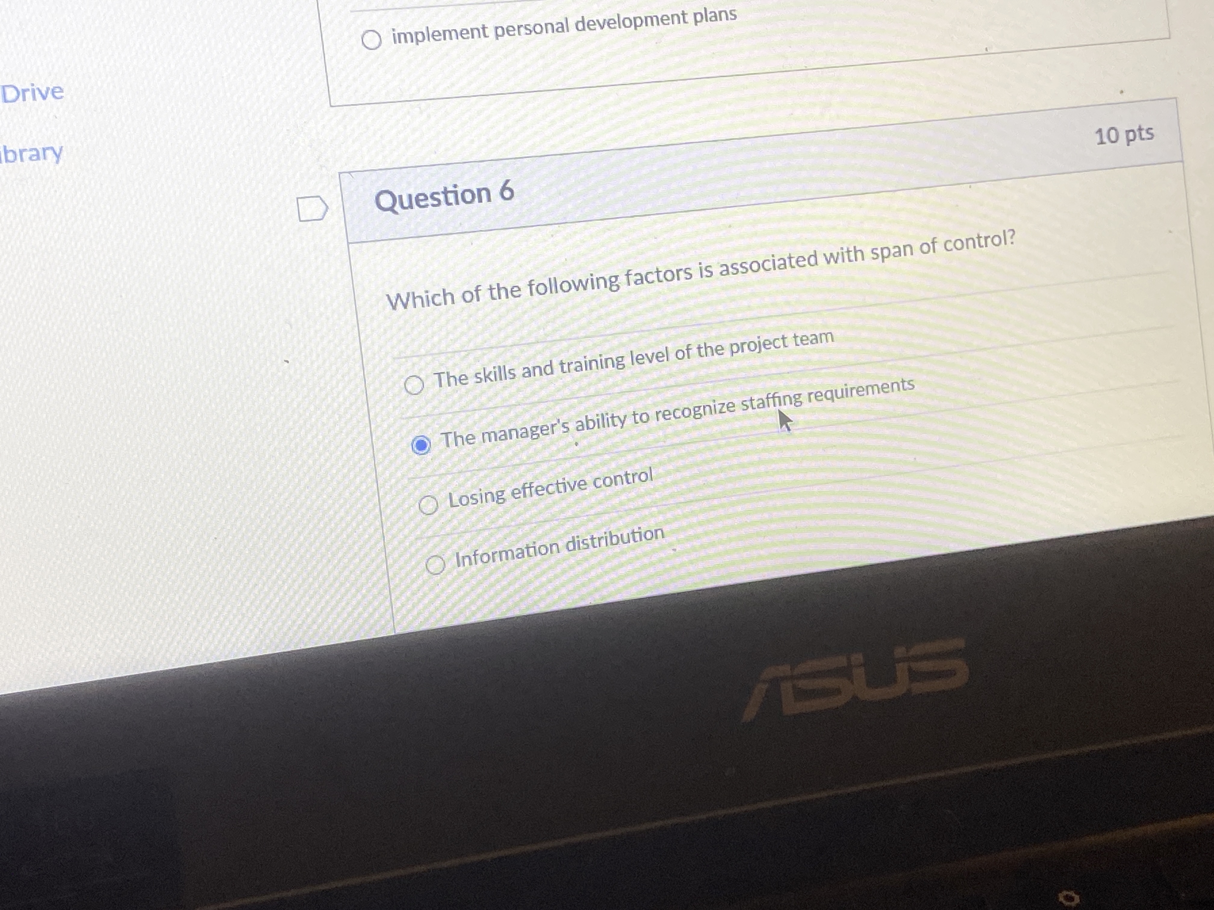 Solved implement personal development plans Question 6 | Chegg.com