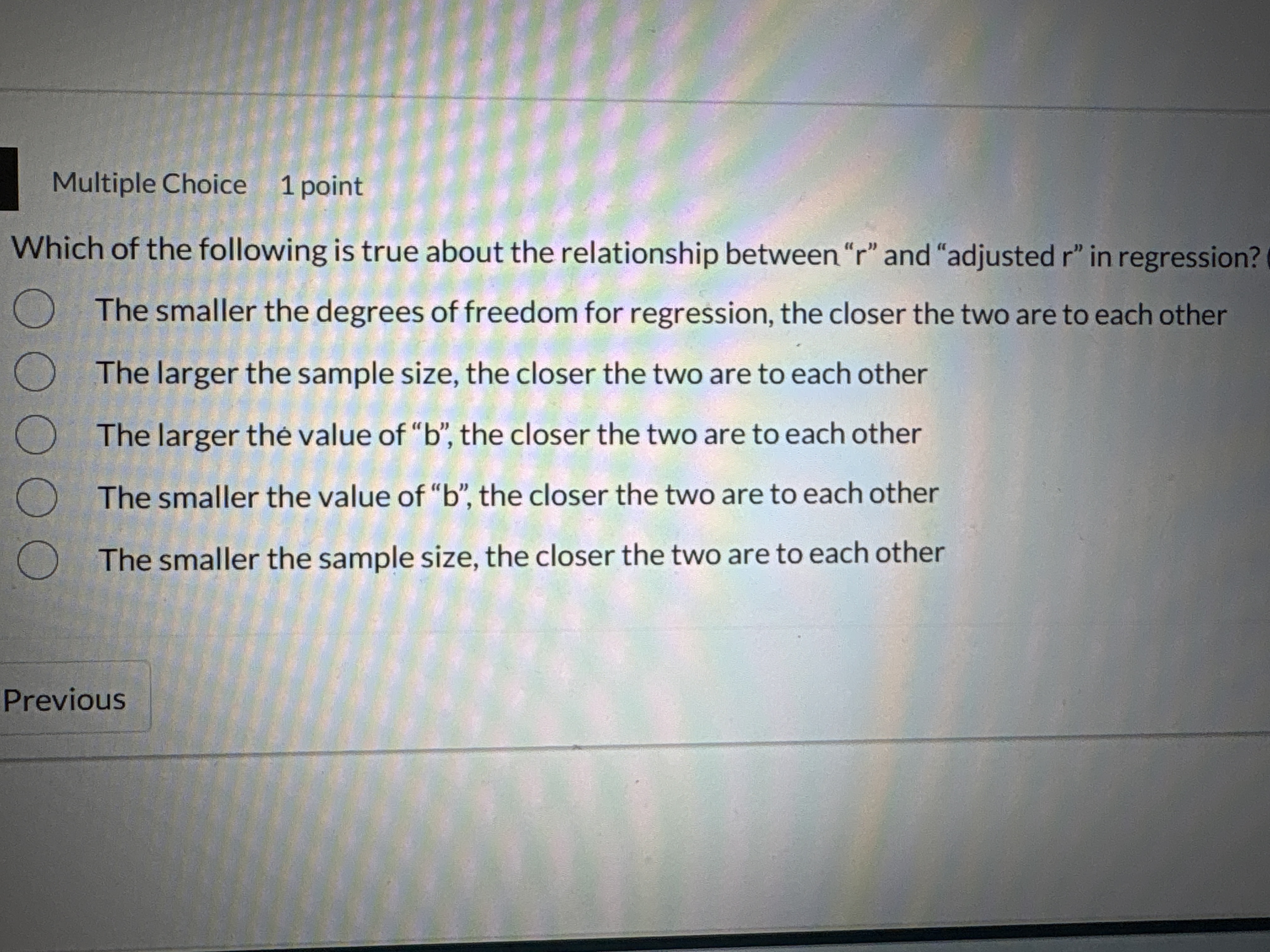 Solved Multiple Choice 1 ﻿point Which of the following is | Chegg.com