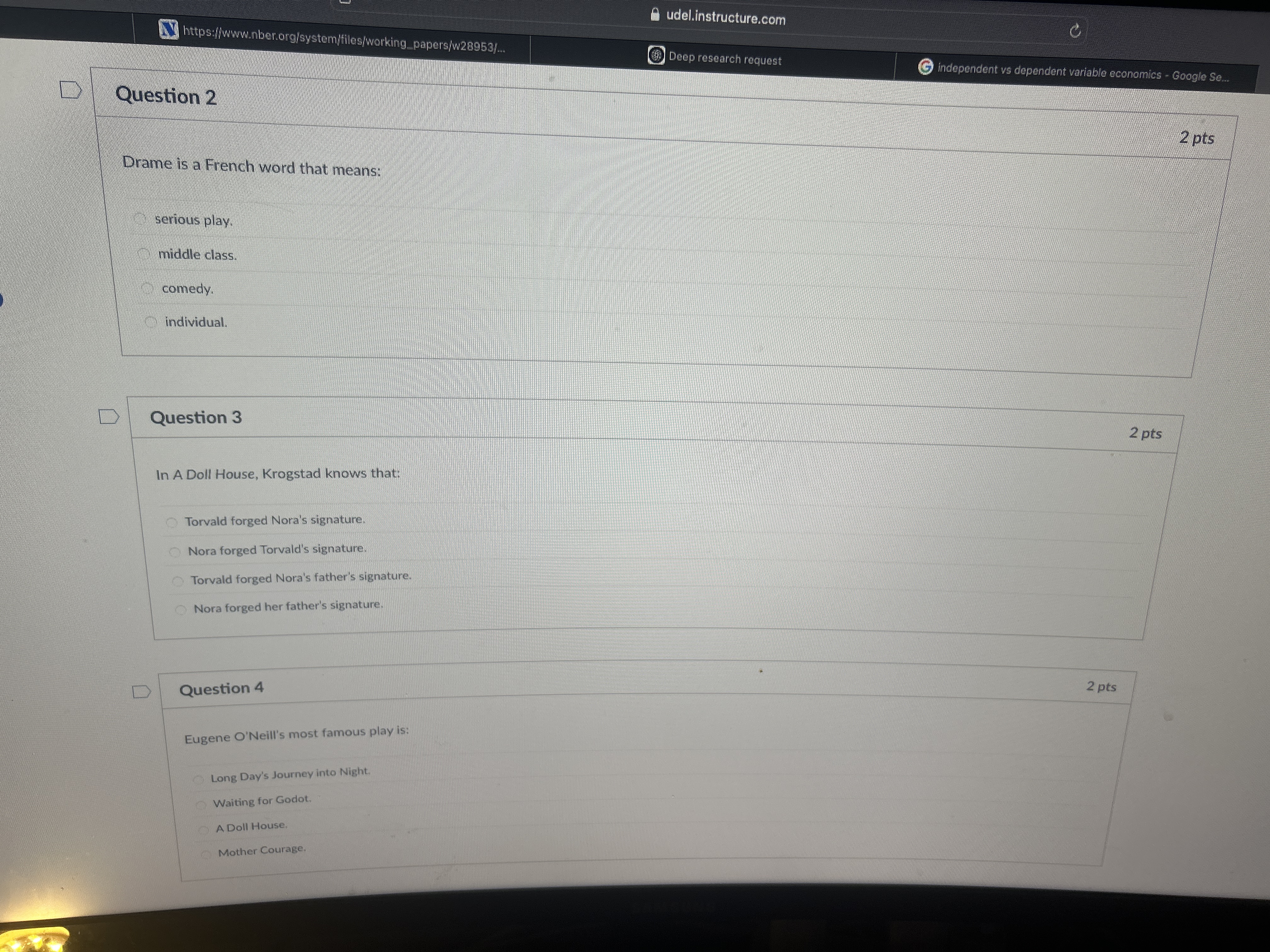 Solved udel.instructure.com Deep research request | Chegg.com