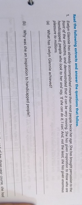 Solved Read the following extracts and answer the questions | Chegg.com