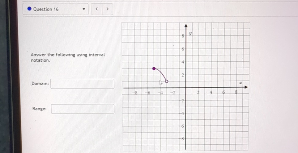 Solved Answer the following using interval notation. Domain: | Chegg.com