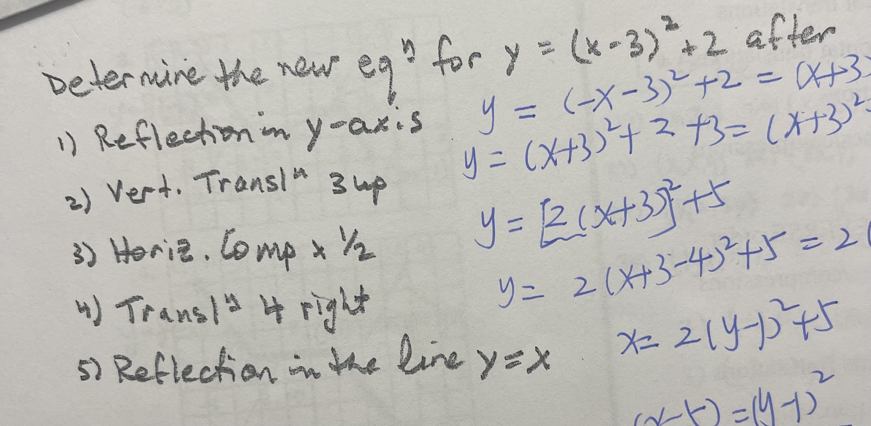 Solved code class="asciimath">Determine the new eqn for | Chegg.com