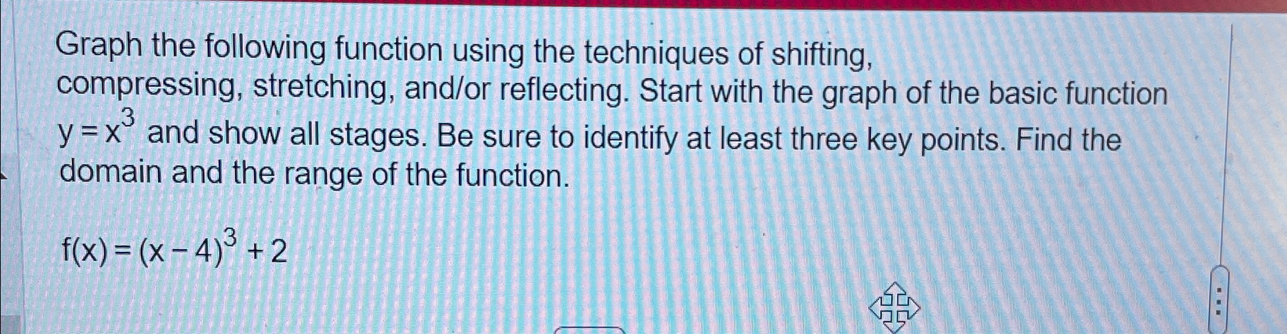 Solved Graph the following function using the techniques of | Chegg.com