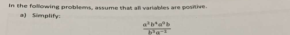 Solved In the following problems, assume that all variables | Chegg.com