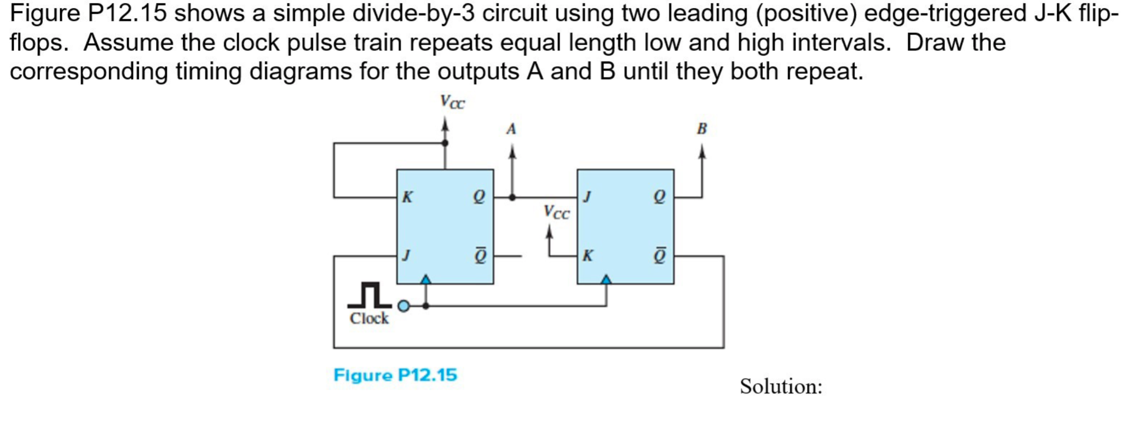 Solved Figure P12.15 ﻿shows a simple divide-by-3 ﻿circuit | Chegg.com