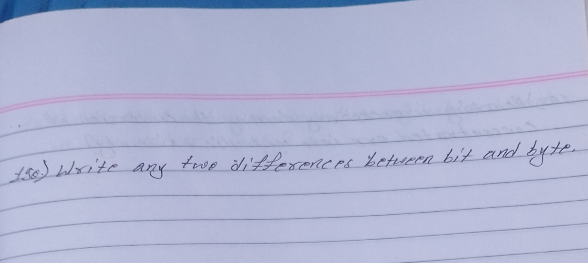 Solved 190.) ﻿Write any two differences between bit and | Chegg.com