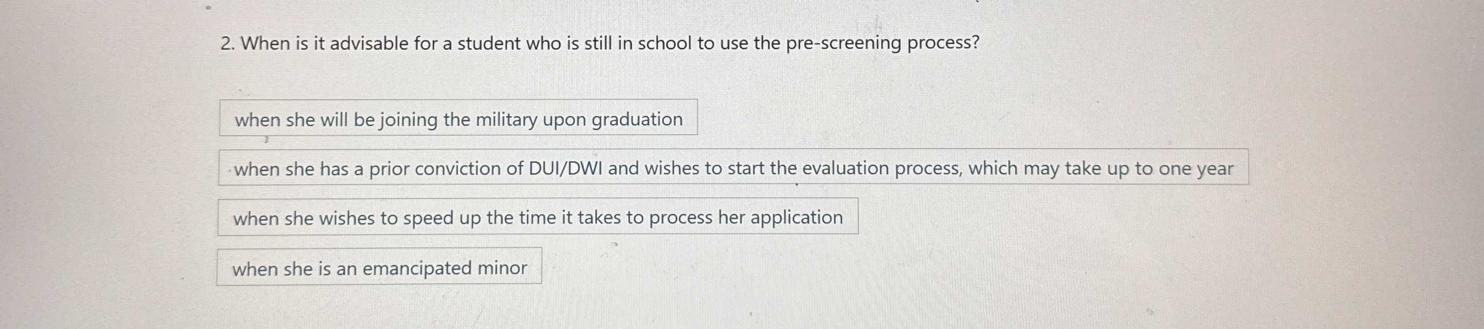 Solved When is it advisable for a student who is still in | Chegg.com