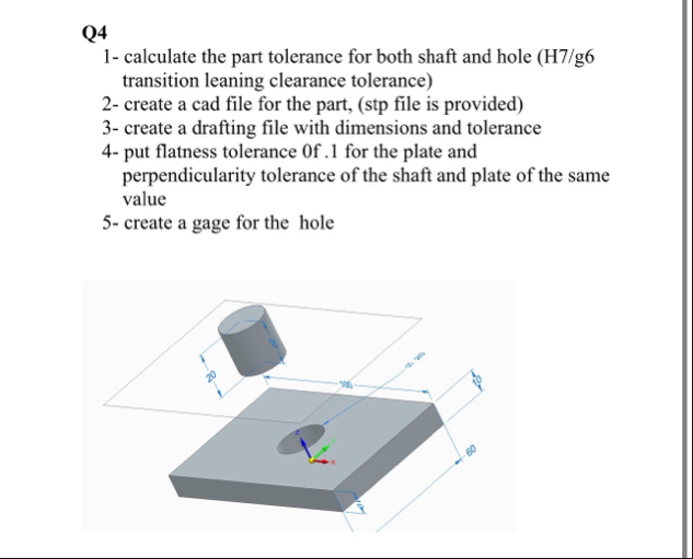 Q4 ﻿Draw a solid model and create a part1- ﻿calculate | Chegg.com