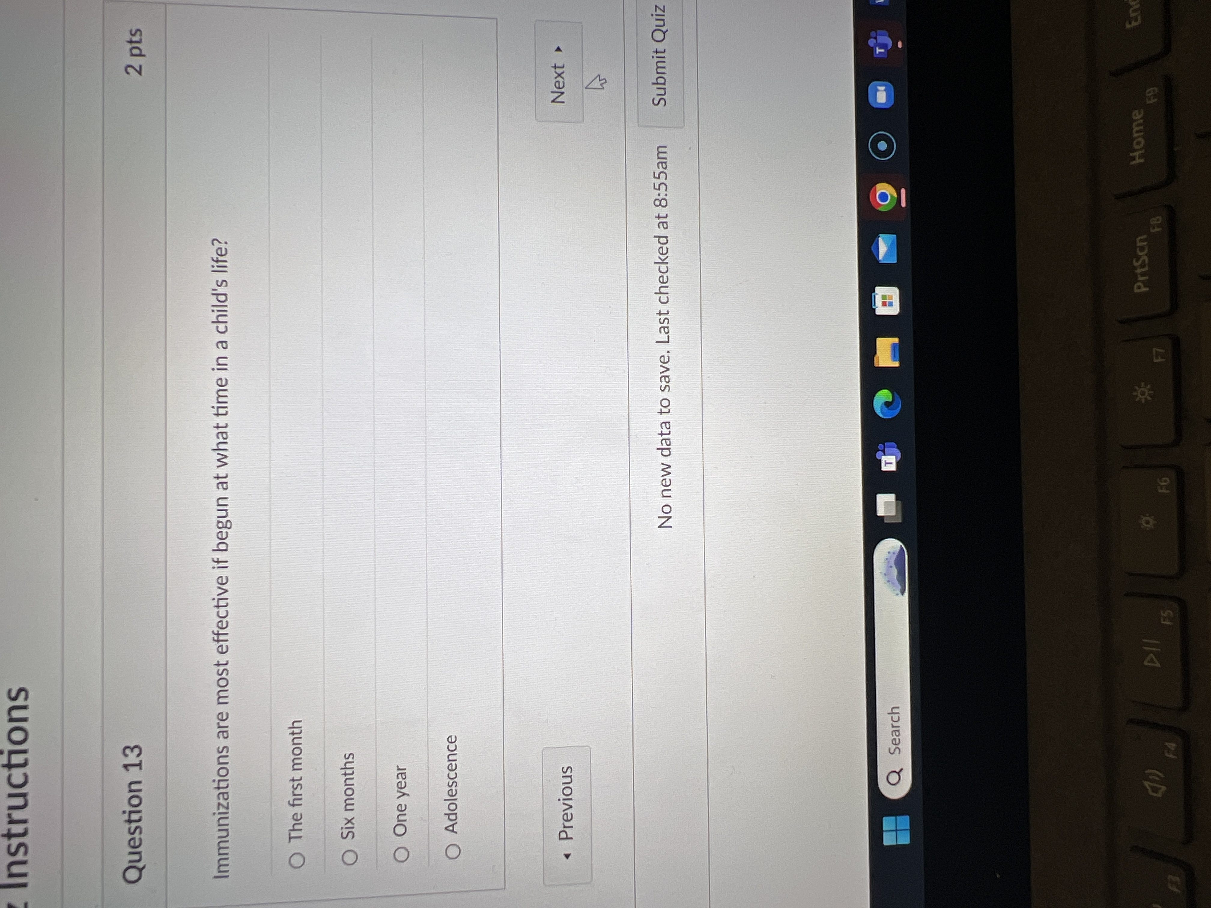 Solved Instructions Question 13 2 ﻿pts Immunizations are | Chegg.com
