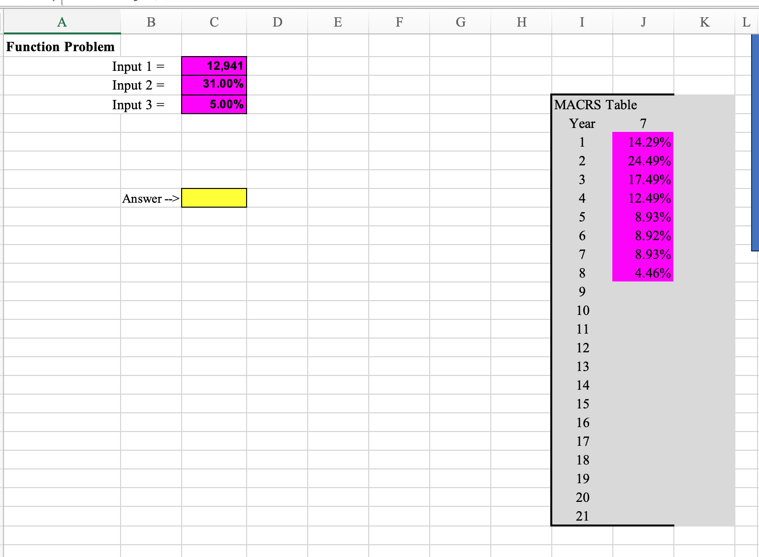 help me write a function in EXCEL VBA. Thanks! | Chegg.com
