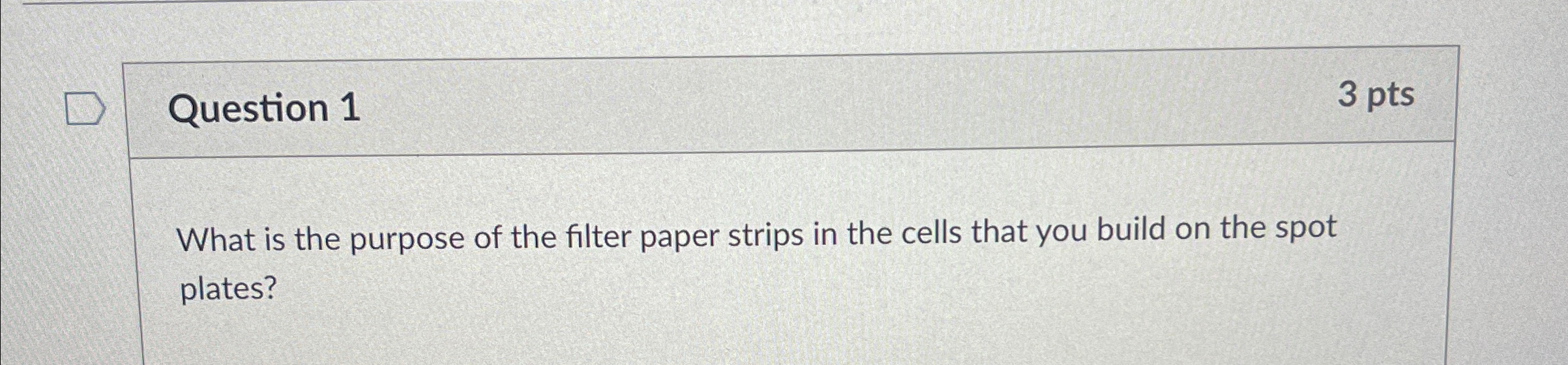 Solved Question 1 3 ﻿pts What is the purpose of the filter | Chegg.com