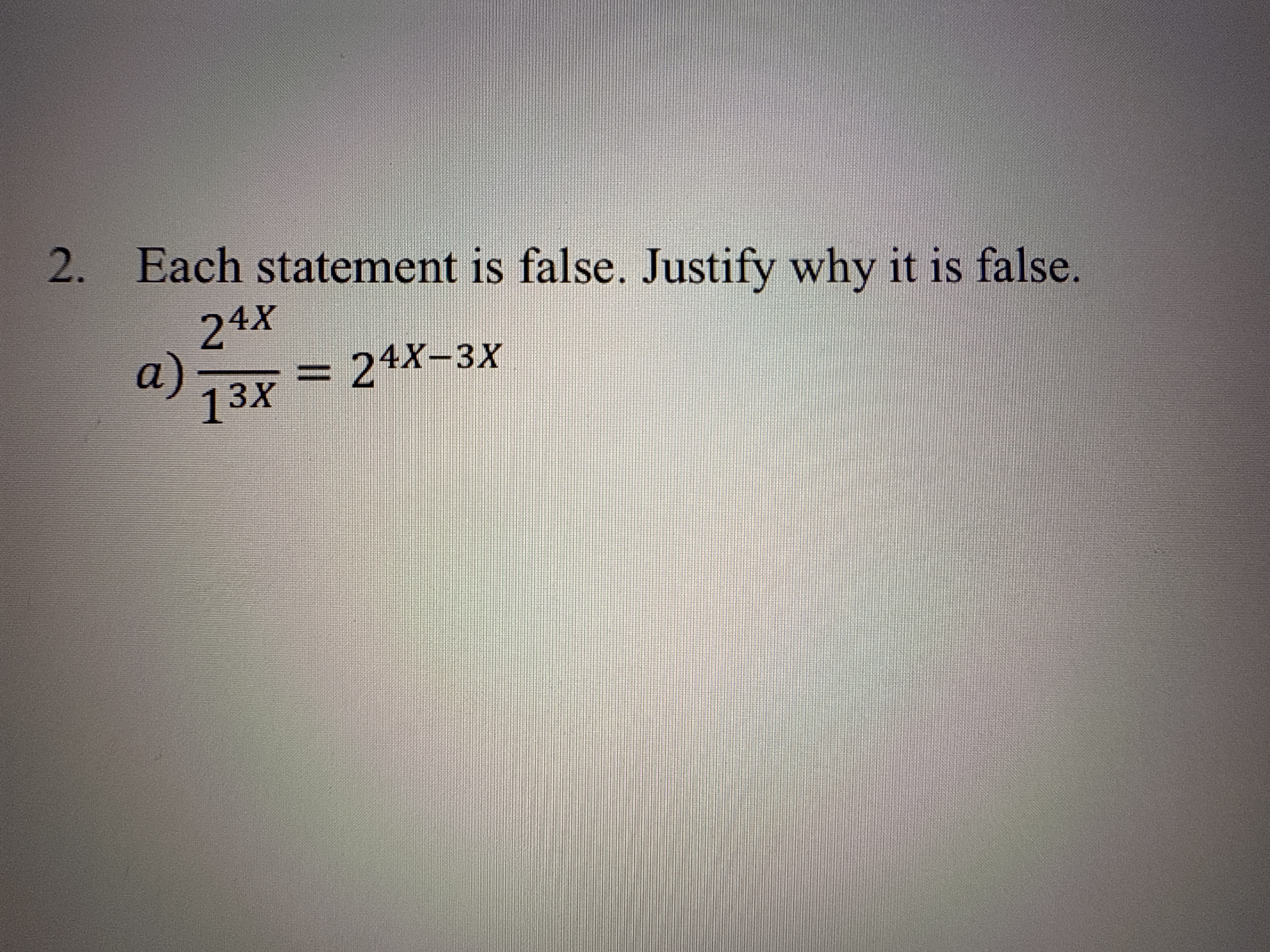 Solved code class="asciimath">Each statement is false. | Chegg.com