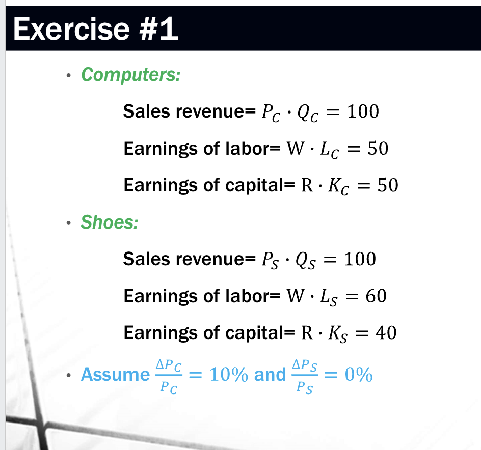 Solved Computers: ﻿Sales revenue =PC*QC=100 ﻿Earnings of | Chegg.com