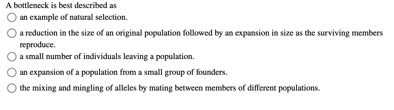 Solved A bottleneck is best described as an example of | Chegg.com