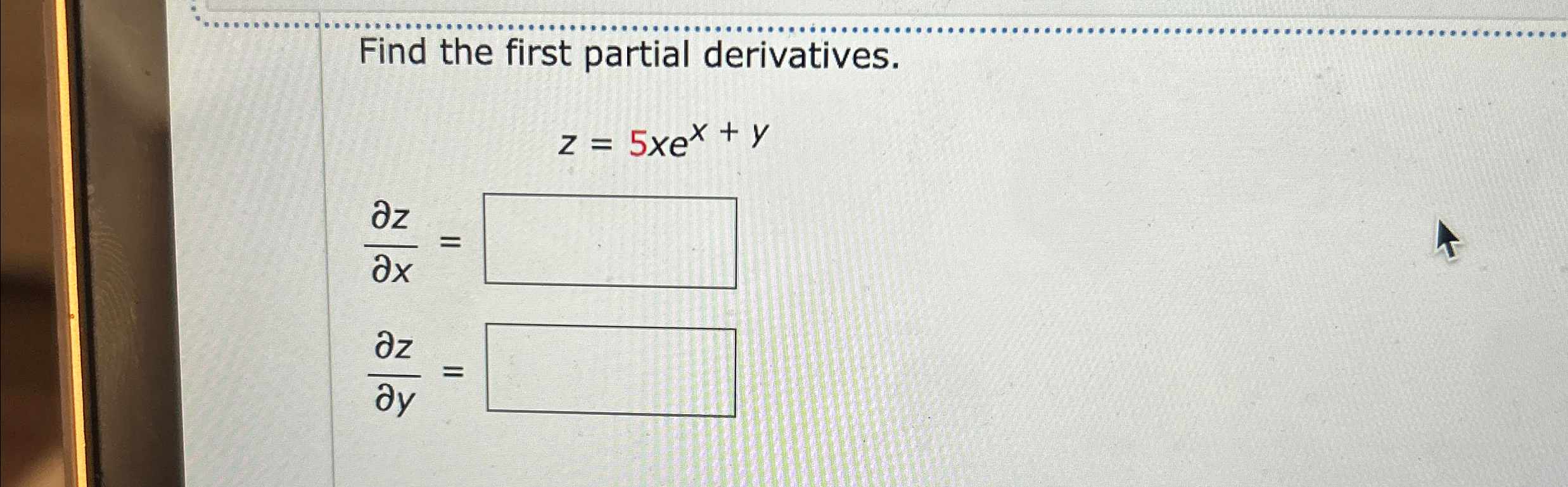 Solved Find the first partial derivatives. | Chegg.com