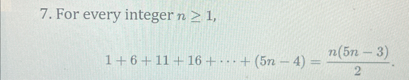 Solved For every integer | Chegg.com