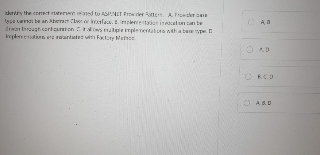 Solved Identify the correct statement related to ASP.NET | Chegg.com