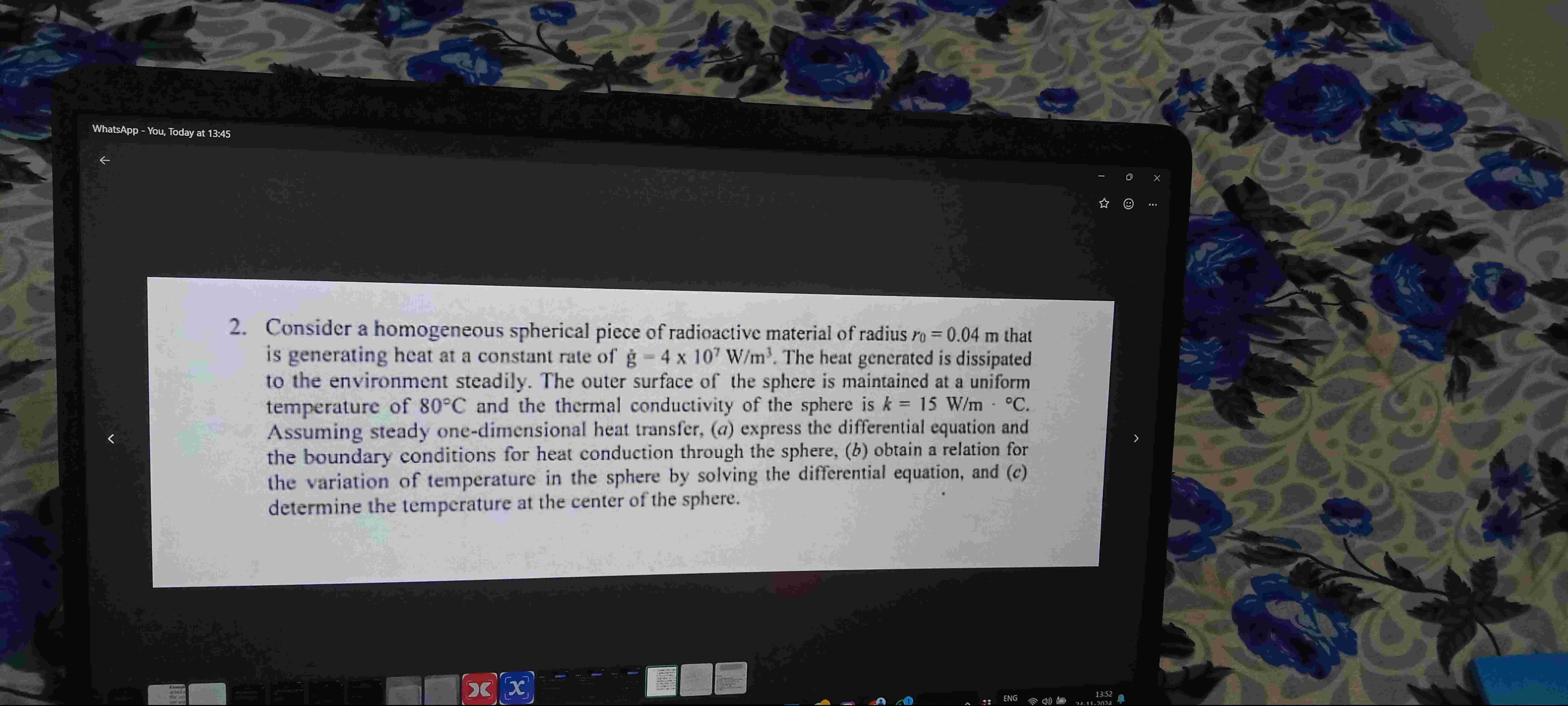 Solved code class="asciimath">Consider a homogeneous | Chegg.com