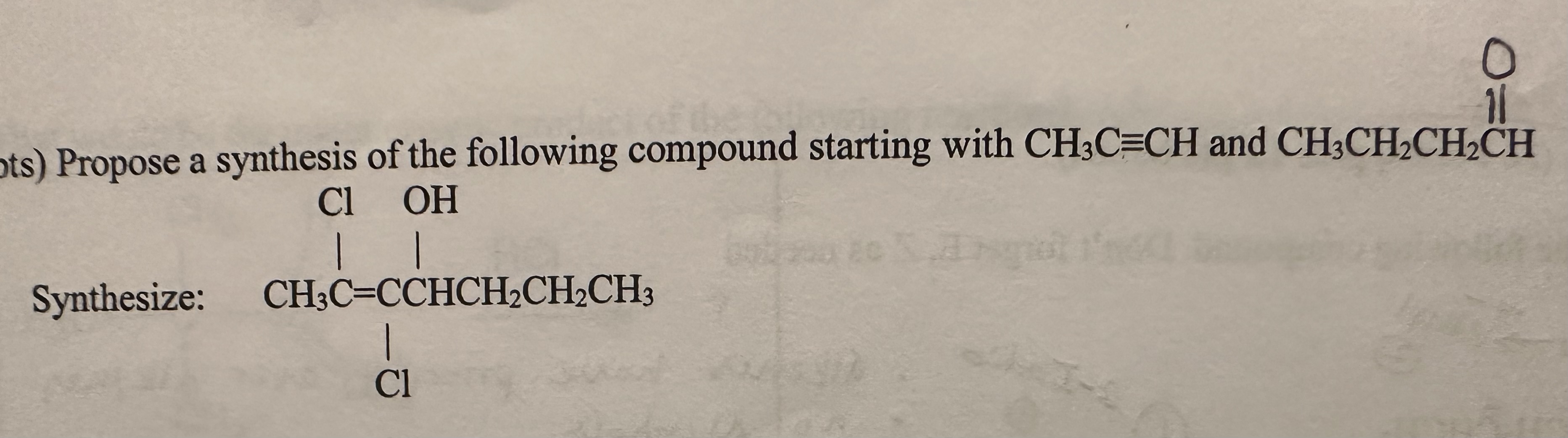 Solved Please synthesize the following using the provided | Chegg.com