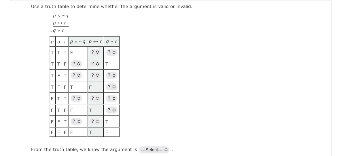 Solved Use a truth table to determine whether the argument | Chegg.com