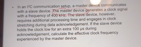 Solved In an 12C ﻿communication setup, a master device | Chegg.com