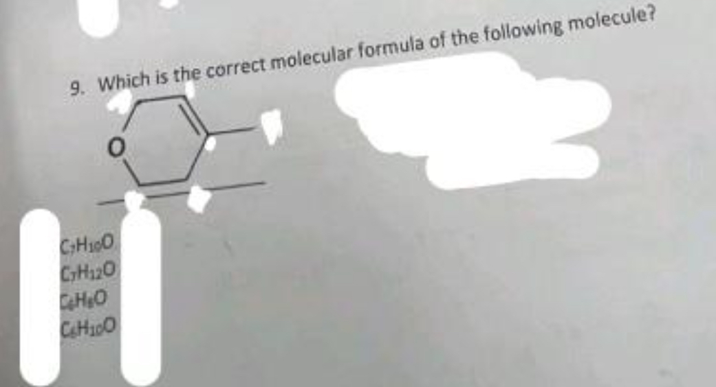 Solved Which is the correct molecular formula of the | Chegg.com