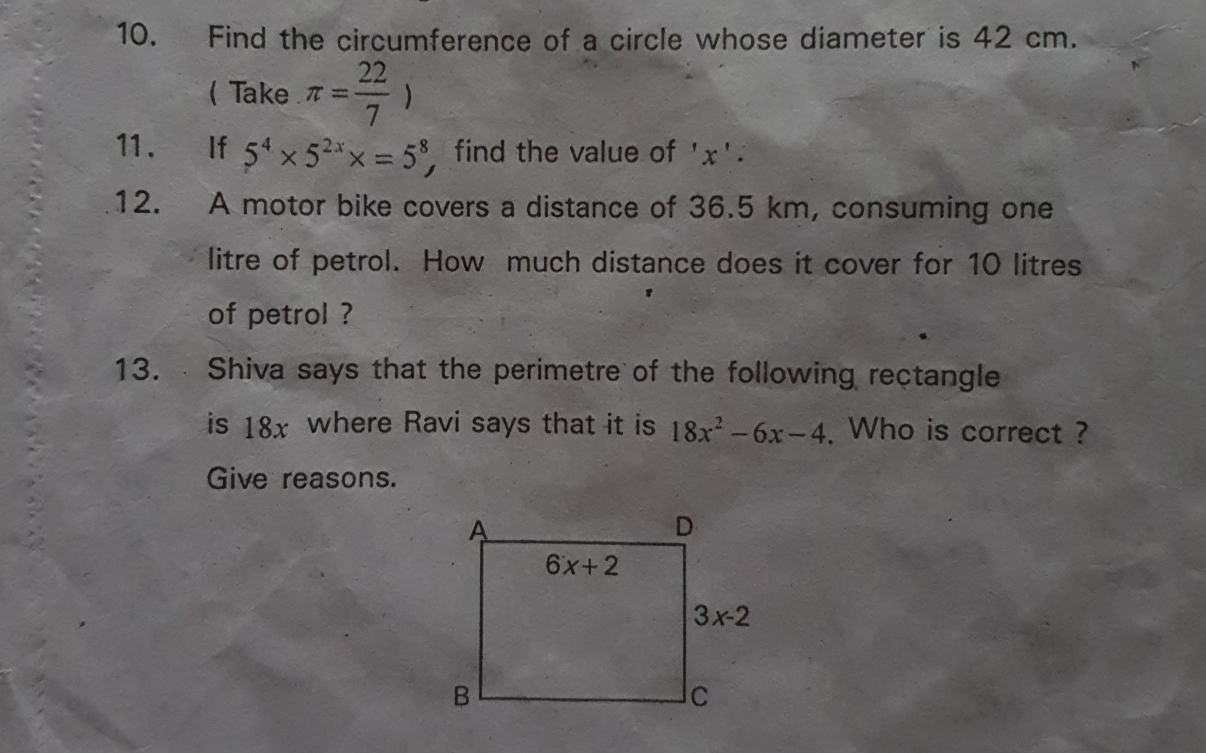 Solved Find the circumference of a circle whose diameter is | Chegg.com