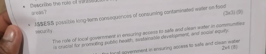 Solved ASSESS possible long-term consequences of consuming | Chegg.com