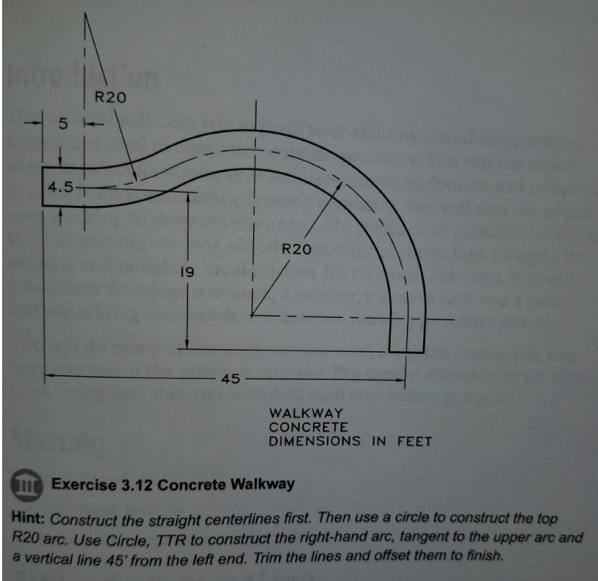 Solved WALKWAY CONCRETE DIMENSIONS IN FEET Exercise 3.12 | Chegg.com