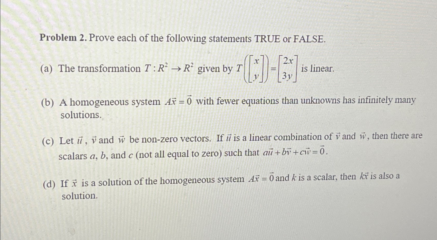 Solved Problem 2. ﻿Prove each of the following statements | Chegg.com