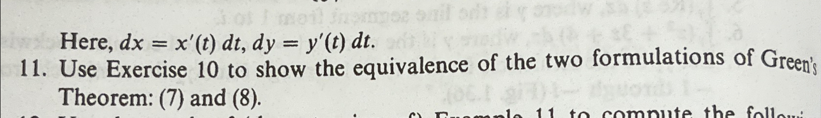 Solved Here, dx=x'(t)dt,dy=y'(t)dt.11. ﻿Use Exercise 10 ﻿to | Chegg.com