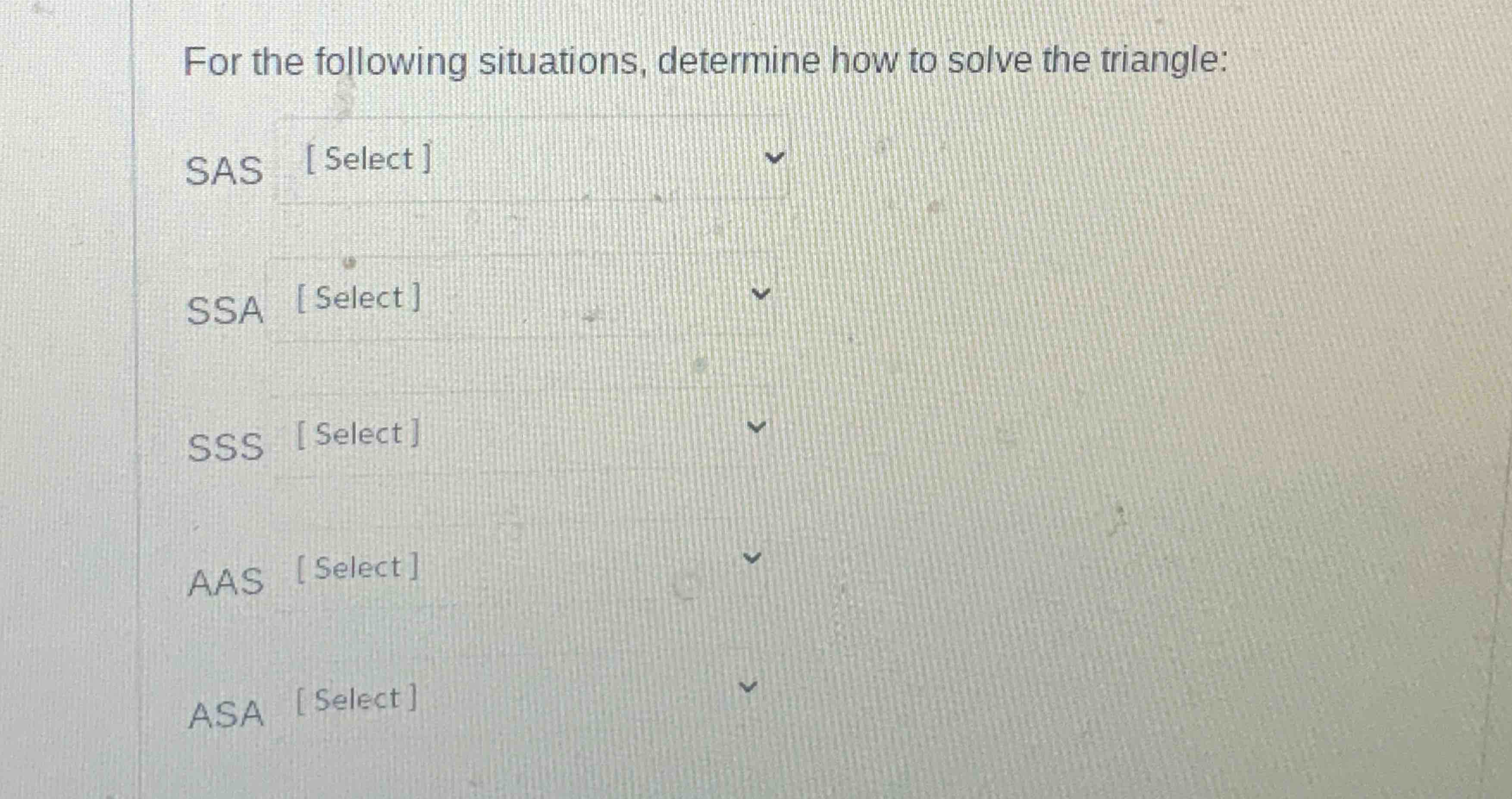 Solved For the following situations, determine how to solve | Chegg.com